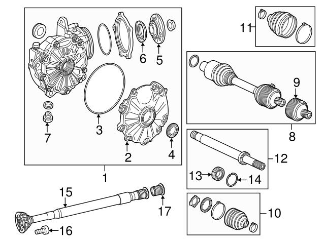 Genuine Mercedes 222980001528 CV Axle Shaft Carrier Bearing; Left ...