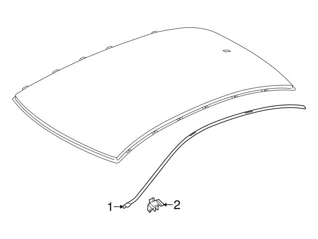 Genuine Mercedes 2229910498 Roof Panel Reveal Molding Clip; Left, Right ...