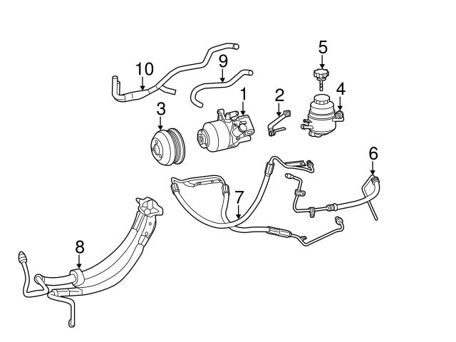 Genuine Mercedes 2304666281 Power Steering Pressure Hose - Mercedes