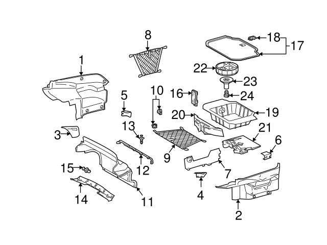 Genuine Mercedes 23069317919C79 Trunk Trim Panel - Mercedes ...