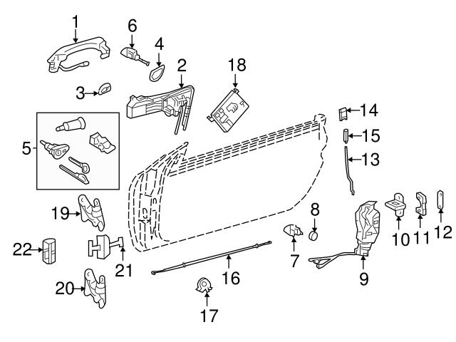 Genuine Mercedes 2307600634 Exterior Door Handle Base; Right - Mercedes