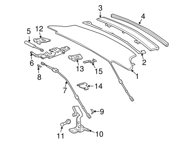 Genuine Mercedes 2307900079 Convertible Top Strut - Mercedes