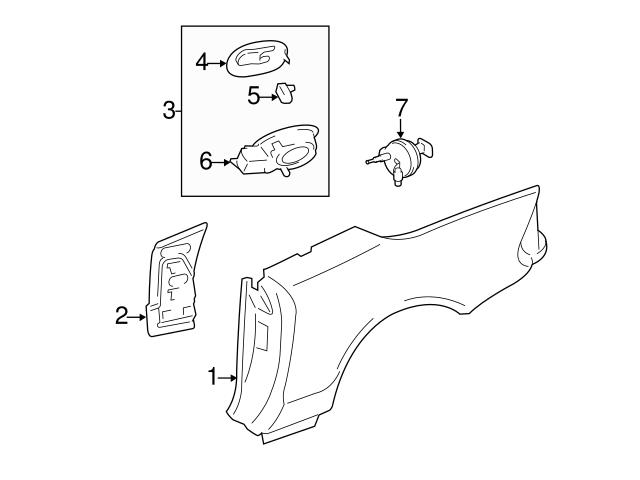 Genuine Mercedes 2308000275 Fuel Filler Door Lock Actuator; Rear ...