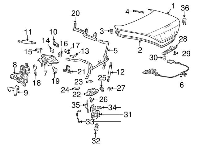 Genuine Mercedes 2308205610 Trunk Lid Release Solenoid - Mercedes