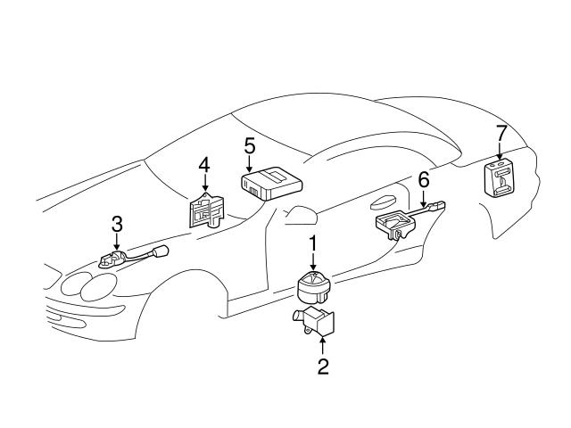Genuine Mercedes 2308210351 Security System Infared Sensor; Left, Right ...