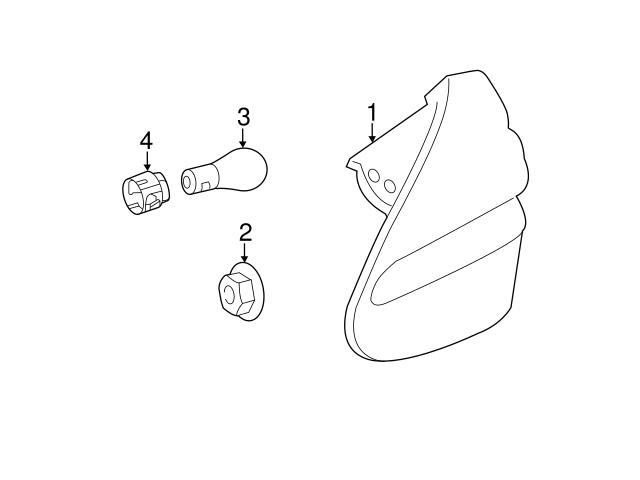 Genuine Mercedes 2308260182 Tail Lamp Socket; Left Rear, Right Rear ...