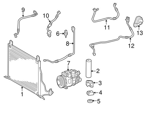 Genuine Mercedes 2308305515 A/C Refrigerant Suction Hose; Front - Mercedes
