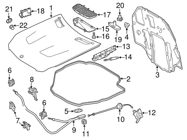 Genuine Mercedes 230880056464 Hood Safety Catch - Mercedes | 2308800264 ...