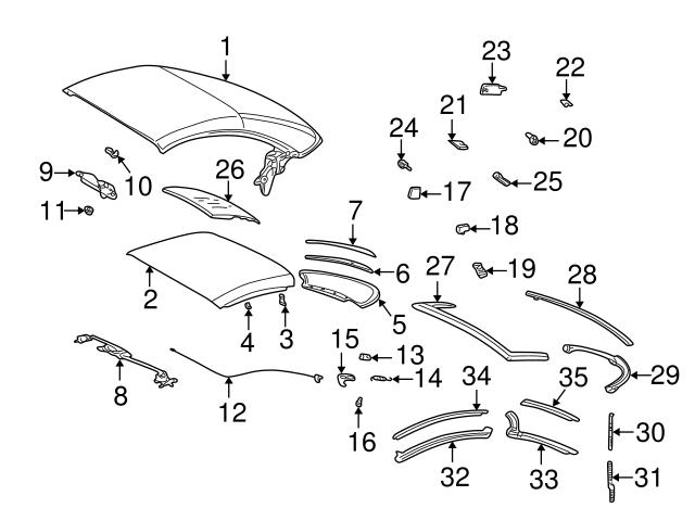 Genuine Mercedes 2307500111, A2307500111 Convertible Top Repair Kit ...