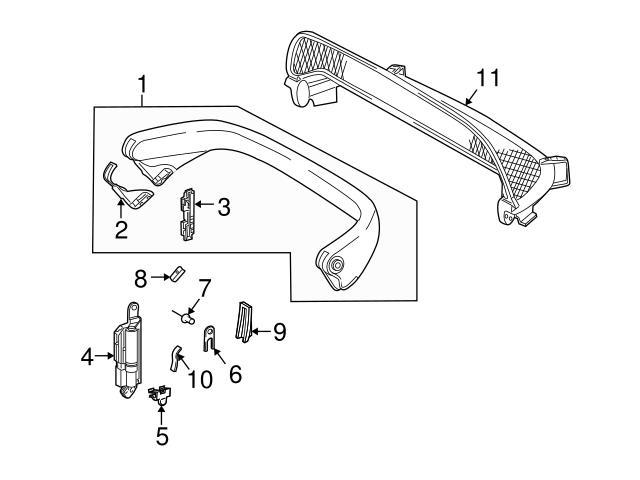 Genuine Mercedes 2309880178 Hood Lift Support Clip; Left, Right - Mercedes