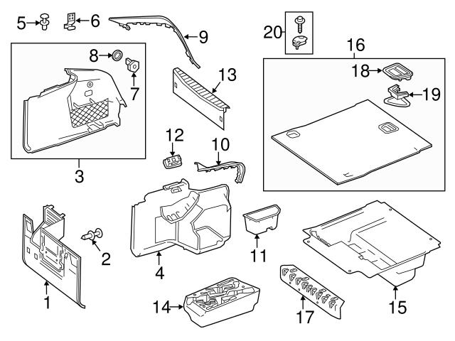 Genuine Mercedes 23099000929051 Trunk Trim Panel Clip; Rear - Mercedes