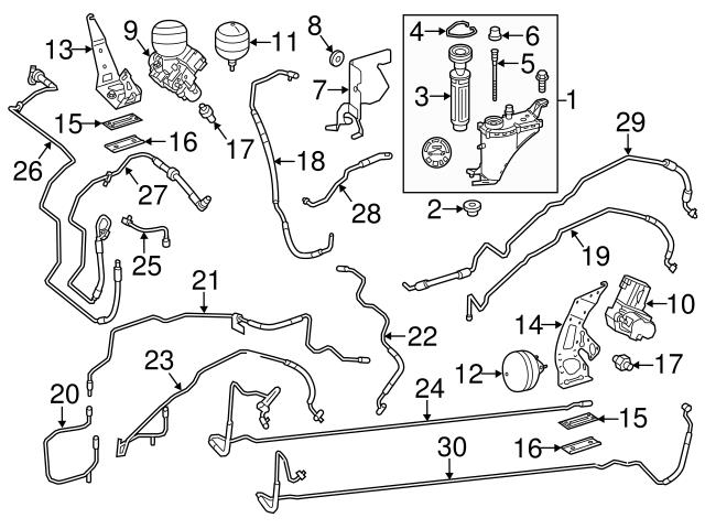 Genuine Mercedes 2313200072 Power Steering Pressure Hose - Mercedes