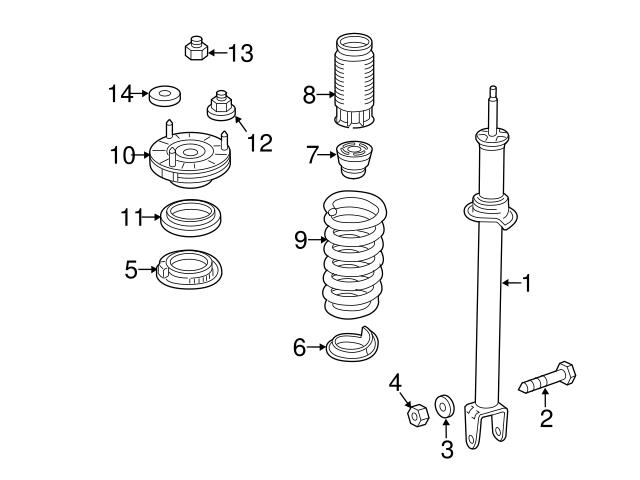 Genuine Mercedes 2313220284 Strut Mount Insulator; Left Upper, Right ...