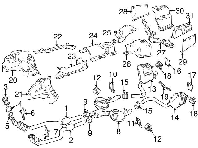 Genuine Mercedes 2314920144 Exhaust System Hanger; Left Front, Right ...