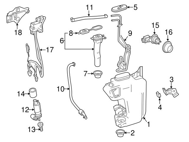 Genuine Mercedes 2318602592 Windshield Washer Hose; Front - Mercedes