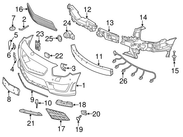 Genuine Mercedes 2318851065 Headlight Mounting Panel; Front Right ...