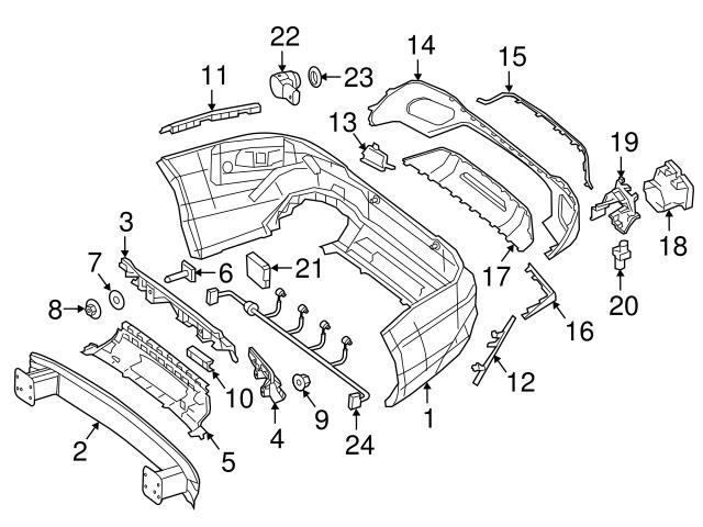 Genuine Mercedes 2318852365 Bumper Cover Heat Shield Bracket; Left ...