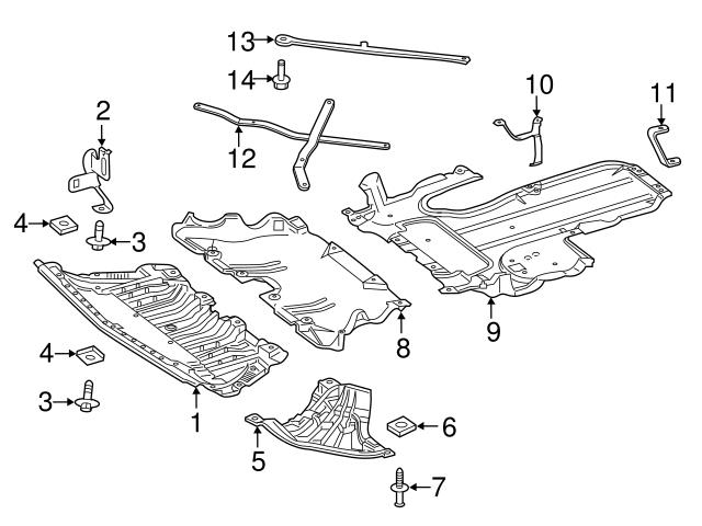 Genuine Mercedes 2385200132 Radiator Support Splash Shield Brace - Mercedes
