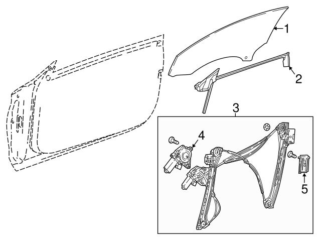 Genuine Mercedes 2387205001 Quarter Window Glass Run Channel; Front ...