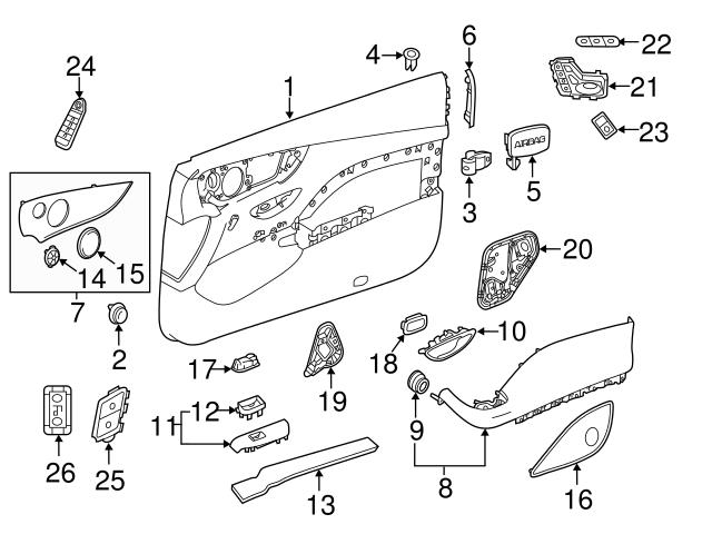 Genuine Mercedes 2387226300 Door Window Switch Bezel; Rear Right - Mercedes