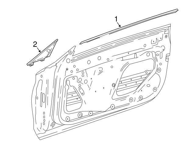 Genuine Mercedes 2387275400 Door Mirror Trim Ring; Front Right - Mercedes