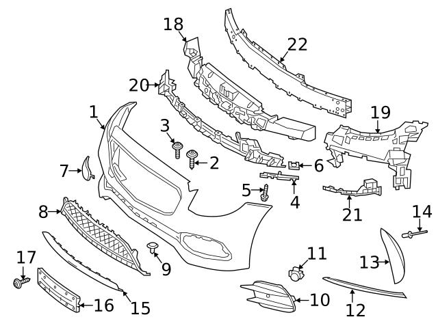 Genuine Mercedes 23888572009999 Tow Eye Cap; Front - Mercedes