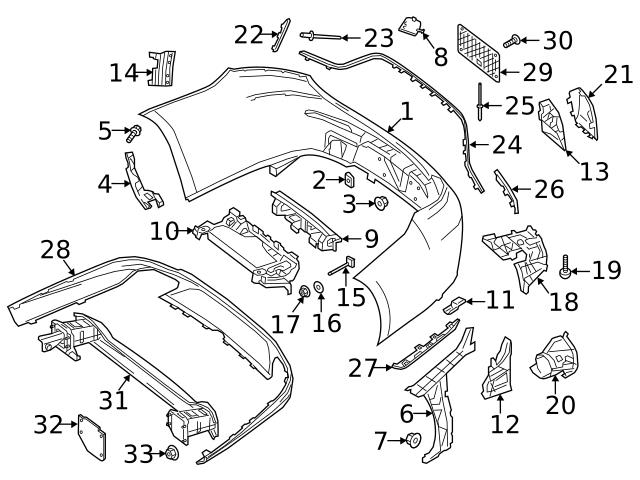 Genuine Mercedes 2388858500 Bumper Cover Reinforcement Beam Bracket ...