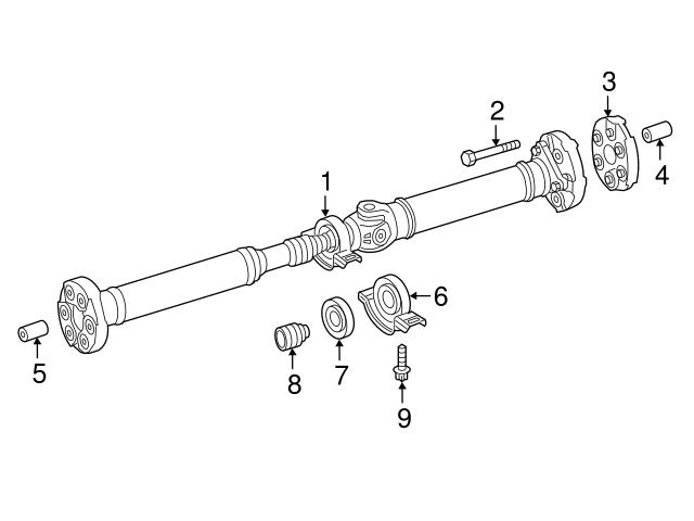 Genuine Mercedes 2404100115 Driveshaft Flex Disc/Joint; Rear - Mercedes