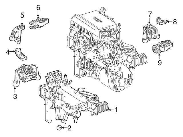 Genuine Mercedes 2462402617 Engine Mount Support
