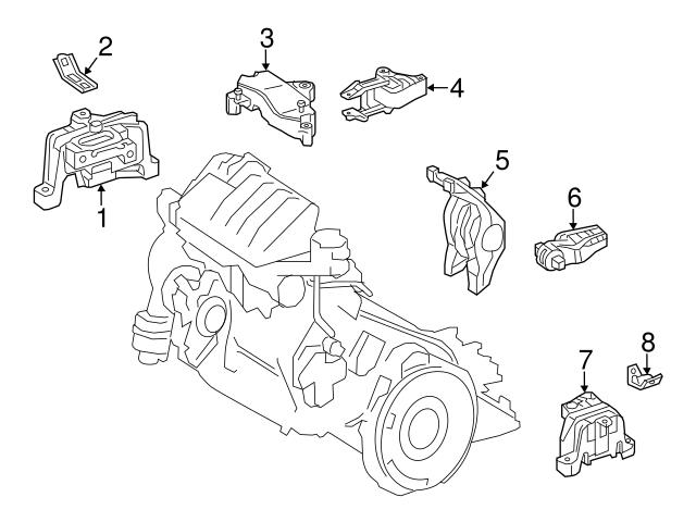 Genuine Mercedes 2462410021 Engine Mount Bracket; Right - Mercedes