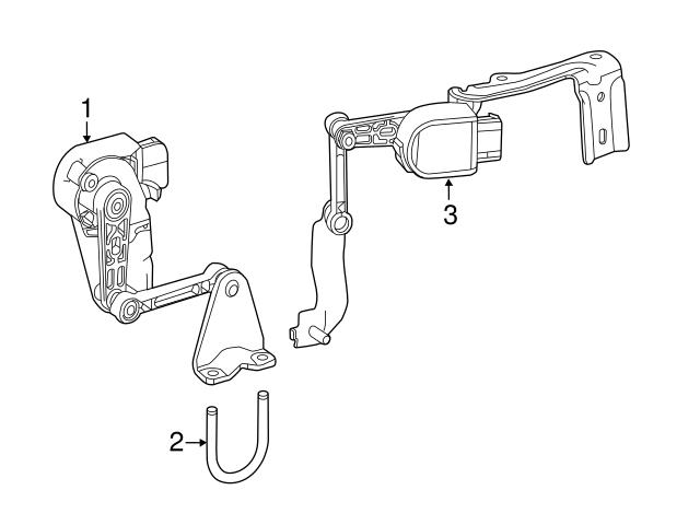Genuine Mercedes 2463200989 Headlight Level Sensor; Front Left - Mercedes
