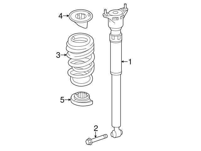 Genuine Mercedes 2463250884 Coil Spring Insulator; Rear Upper Left ...