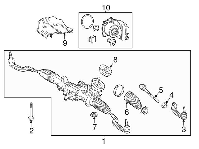 Genuine Mercedes 246330180064 Tie Rod End; Right, Right Outer Right ...