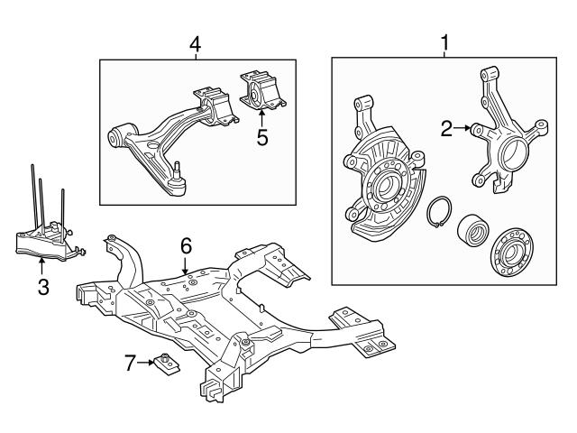 Genuine Mercedes 2463330614 Control Arm Bushing; Right - Mercedes
