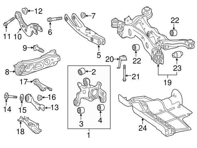 Genuine Mercedes 2463501006 Control Arm; Left, Right, Rear Upper - Mercedes