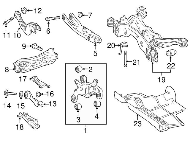 Genuine Mercedes 2463503541 Steering Knuckle; Rear Left - Mercedes