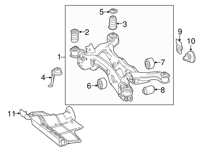 Genuine Mercedes 2463520039 Suspension Crossmember Stopper; Left Front ...