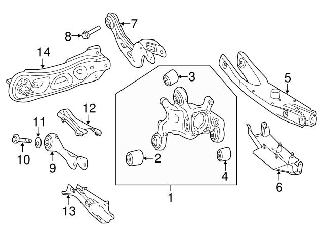 Genuine Mercedes 2463520888 Suspension Control Arm Cover; Rear Upper ...