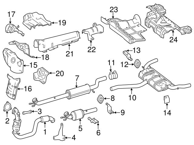 Genuine Mercedes 2464920541 Exhaust System Hanger Bracket; Rear - Mercedes