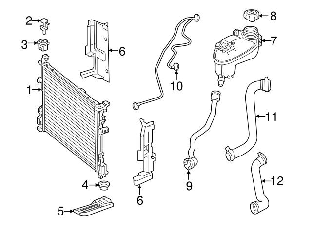 Genuine Mercedes 2465010282 Radiator Coolant Hose; Lower - Mercedes ...