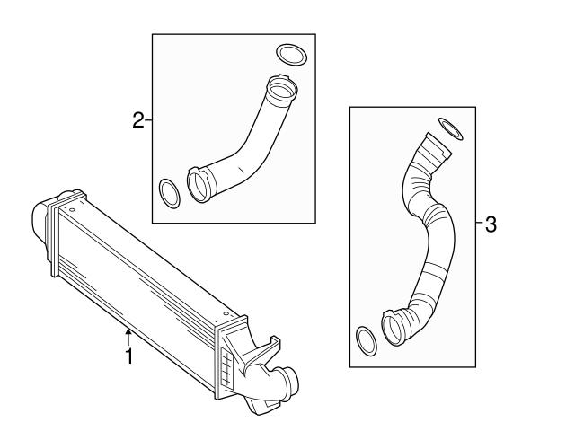 Genuine Mercedes 2465200001 Turbocharger Intercooler Pipe; Left ...
