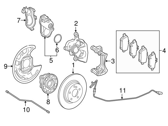 Genuine Mercedes 246546044364 Parking Brake Actuator Bracket; Right ...