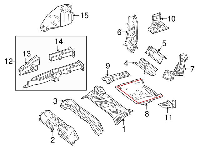 Genuine Mercedes 2466100300 Seat Track Reinforcement; Front - Mercedes