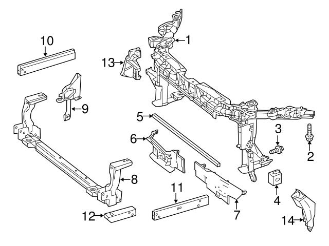Genuine Mercedes 2466260200 Radiator Support Air Duct Bracket; Right