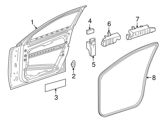 Genuine Mercedes 2466820008 Door Panel Insulation; Left, Right, Front ...