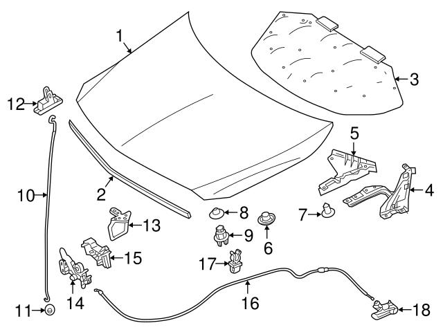 Genuine Mercedes 2466820126 Hood Insulation Pad