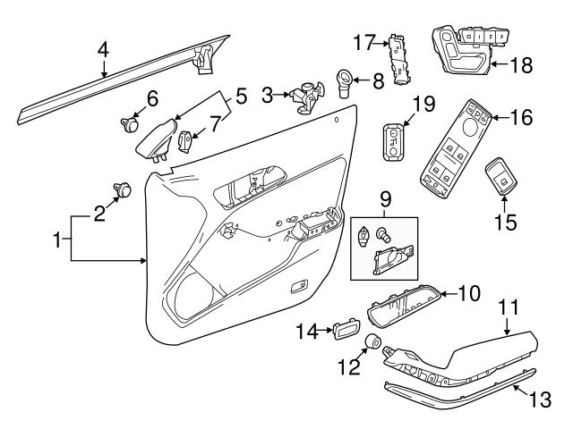 Genuine Mercedes 2467201248 Interior Door Handle Trim; Front Right ...
