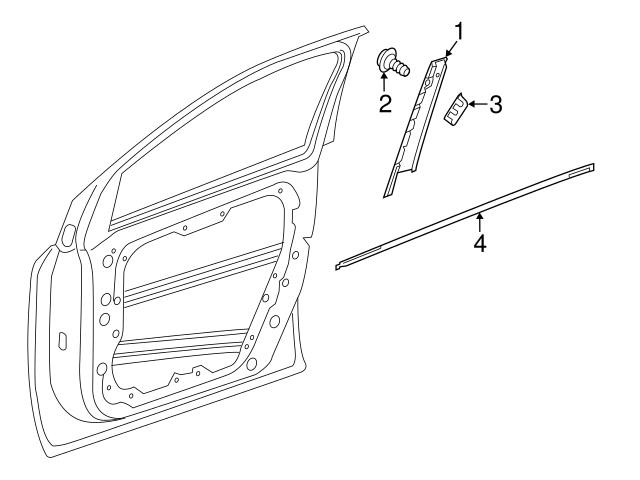 Genuine Mercedes 2467250182 Door Belt Molding; Front Left