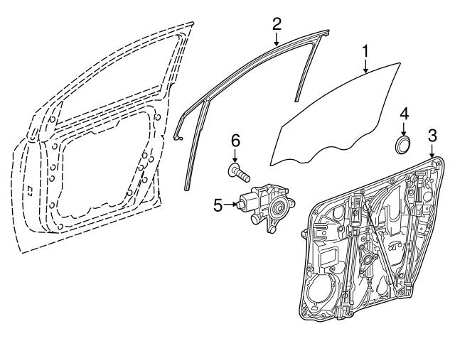 Genuine Mercedes 2467250700 Window Channel; Front Left