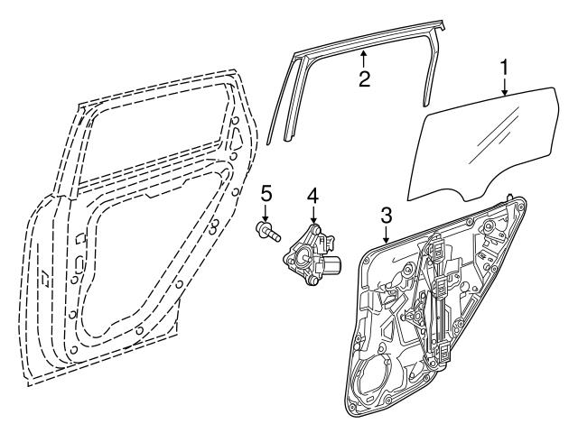 Genuine Mercedes 2467350800 Window Channel; Rear Right